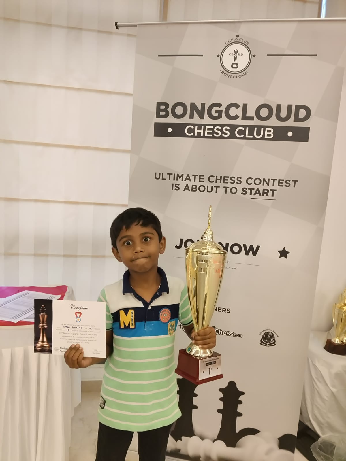 CONGRATULATIONS AYAAN PHUTANE - Pt. Kishori Lal Chess Academy